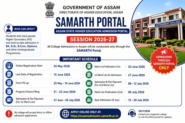 Samarth Portal Registration 2026 Assam