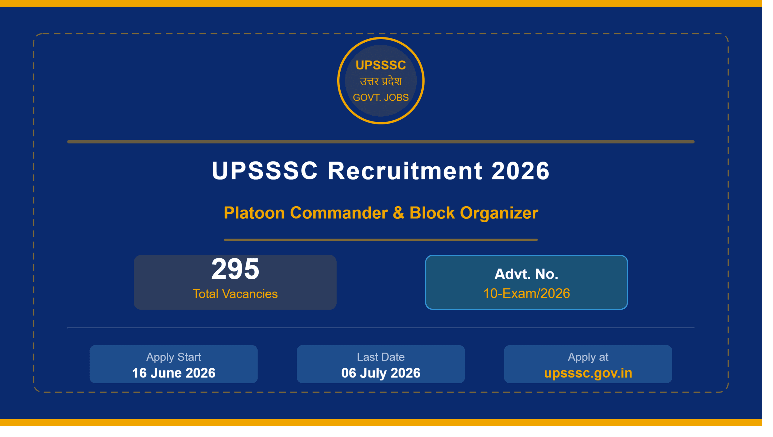 UPSSSC Recruitment 2026